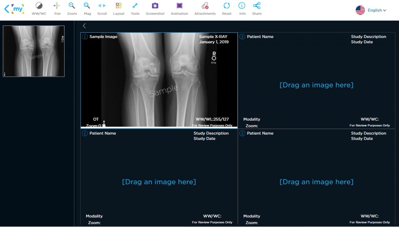 Changing the Layout of the Images in the Viewer | mymedicalimages.com